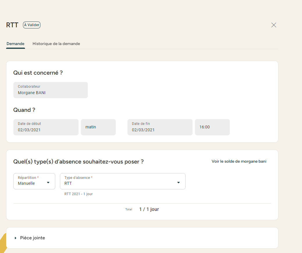 Valider une demande d’absence – Centre d'aide Eurécia