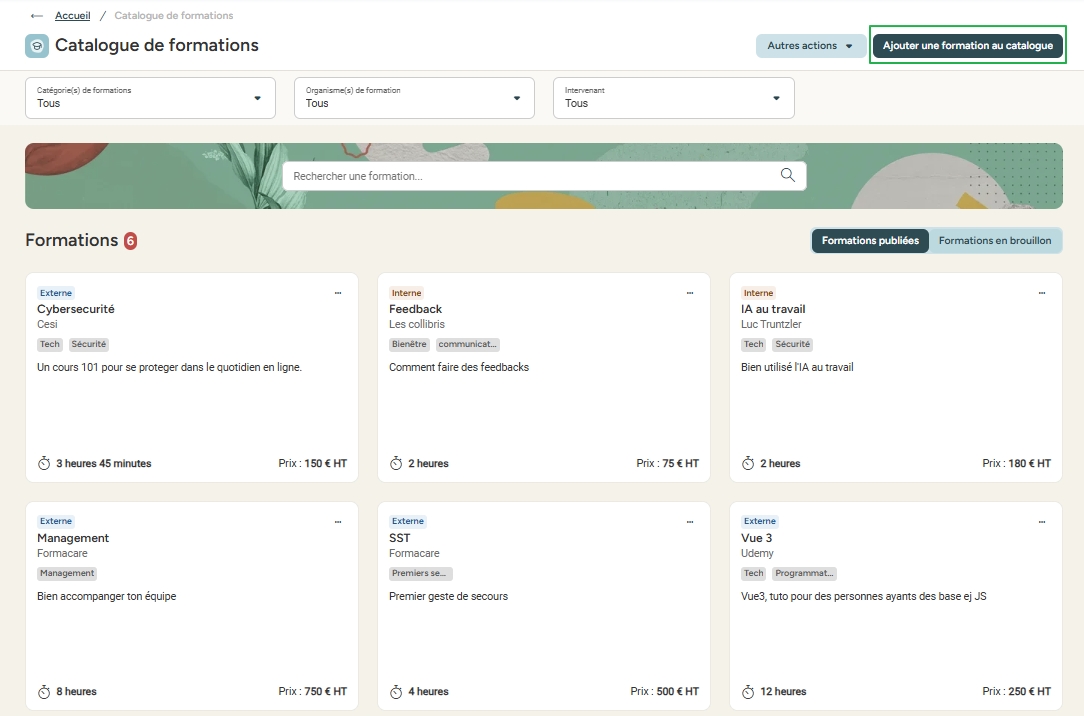 Gérer son catalogue de formation dans Gestion Formation – Centre d'aide ...