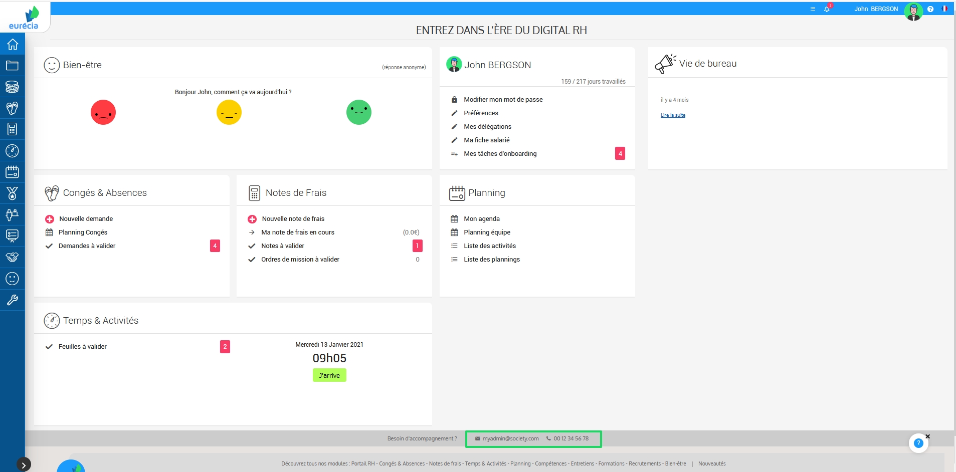 Support aux utilisateurs Eurécia – Centre d'aide Eurécia